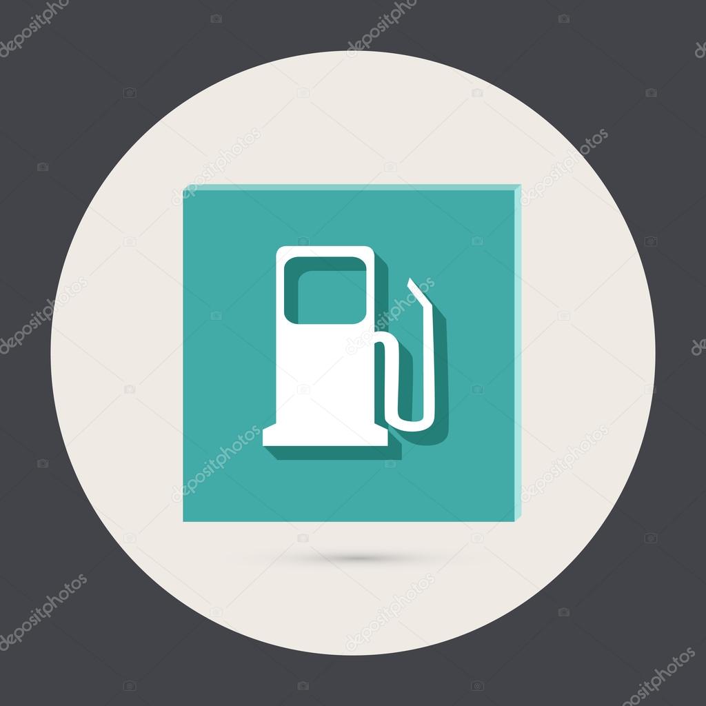 Gas station round icon Stock Vector by ©Little_cuckoo 55714319