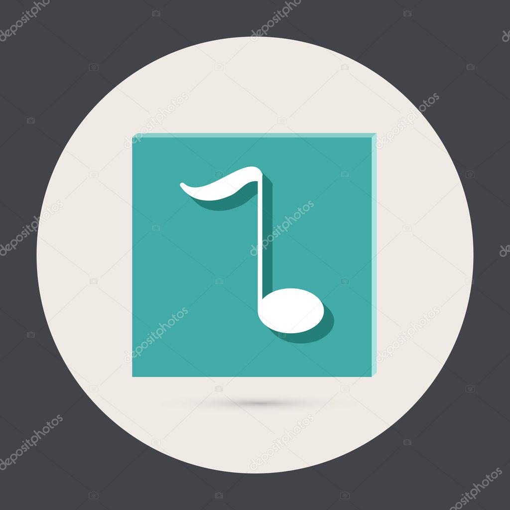 Musical note round icon Stock Vector by ©Little_cuckoo 55714629