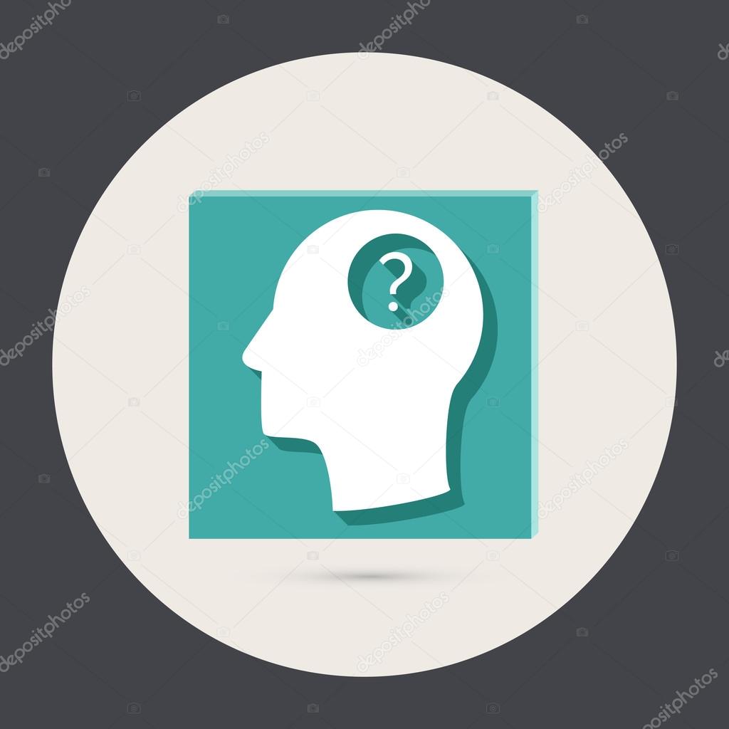 Head with a question mark round icon Stock Vector Image by ©Little ...
