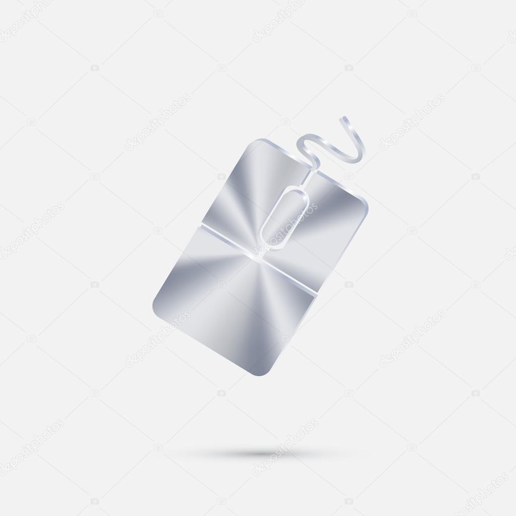 Computer mouse silver icon Stock Vector Image by ©Little_cuckoo #55715787