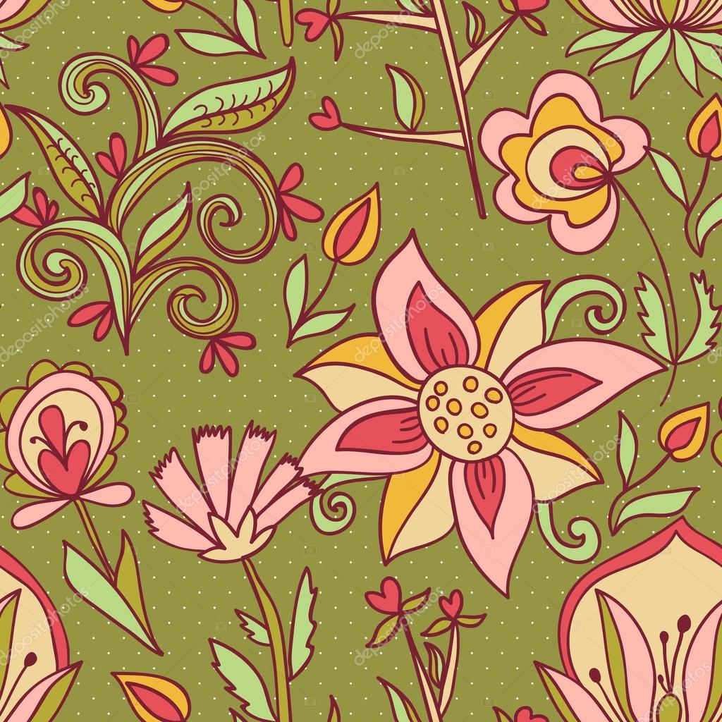 Seamless texture with flowers Stock Vector Image by ©Little_cuckoo ...