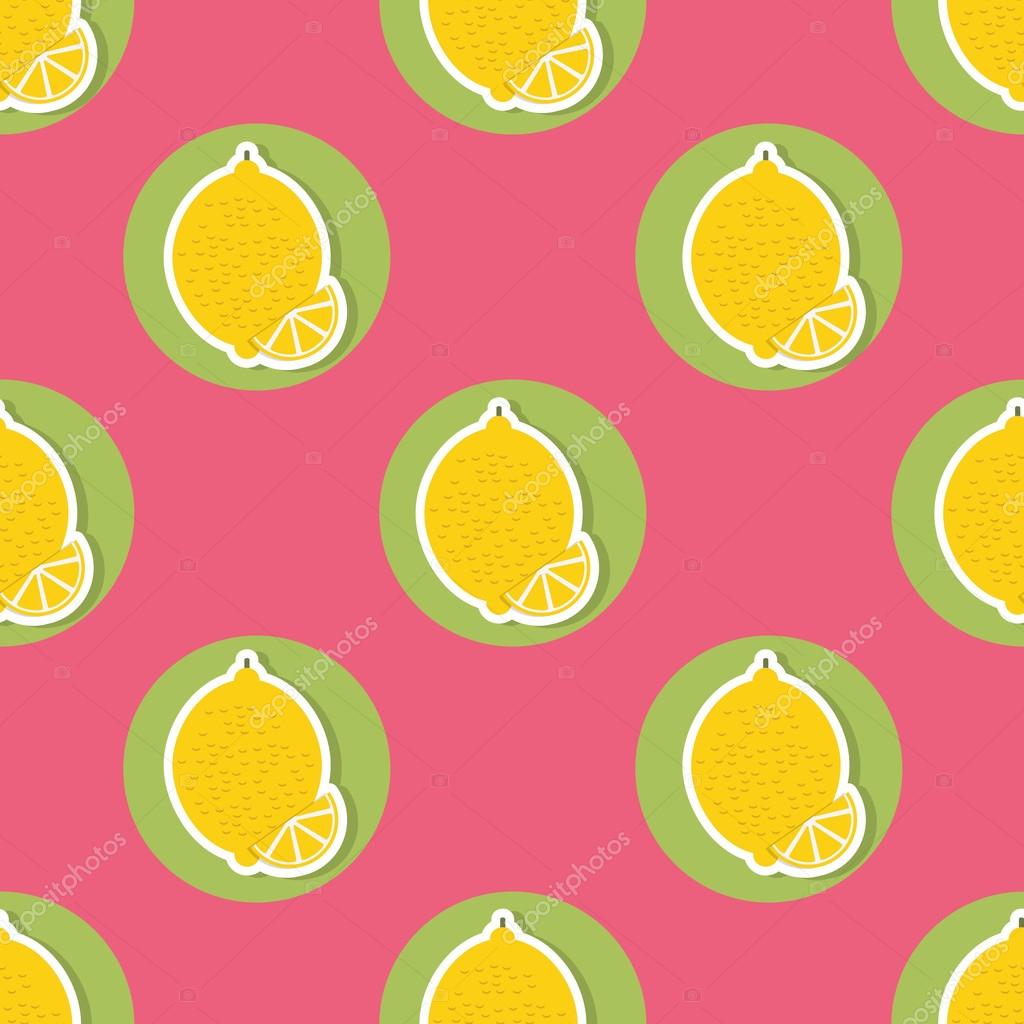 Lemon pattern. Seamless texture with ripe lemons Stock Vector Image by ...
