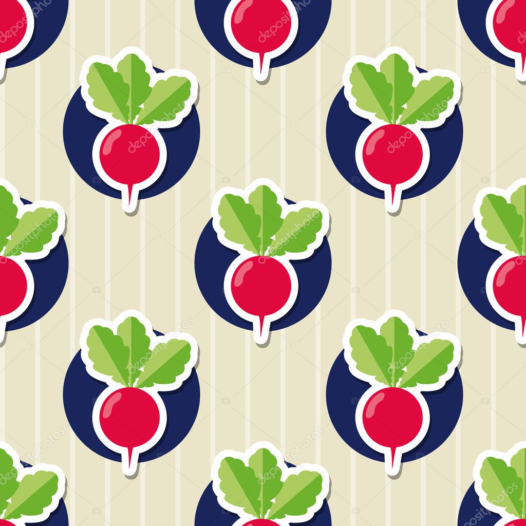 Radish pattern. Seamless texture with ripe radishes Stock Vector Image ...