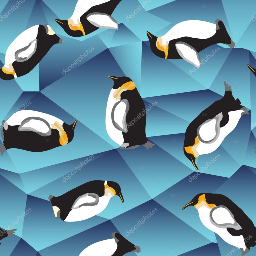 Ice background with penguins Stock Vector Image by ©Little_cuckoo #62906239