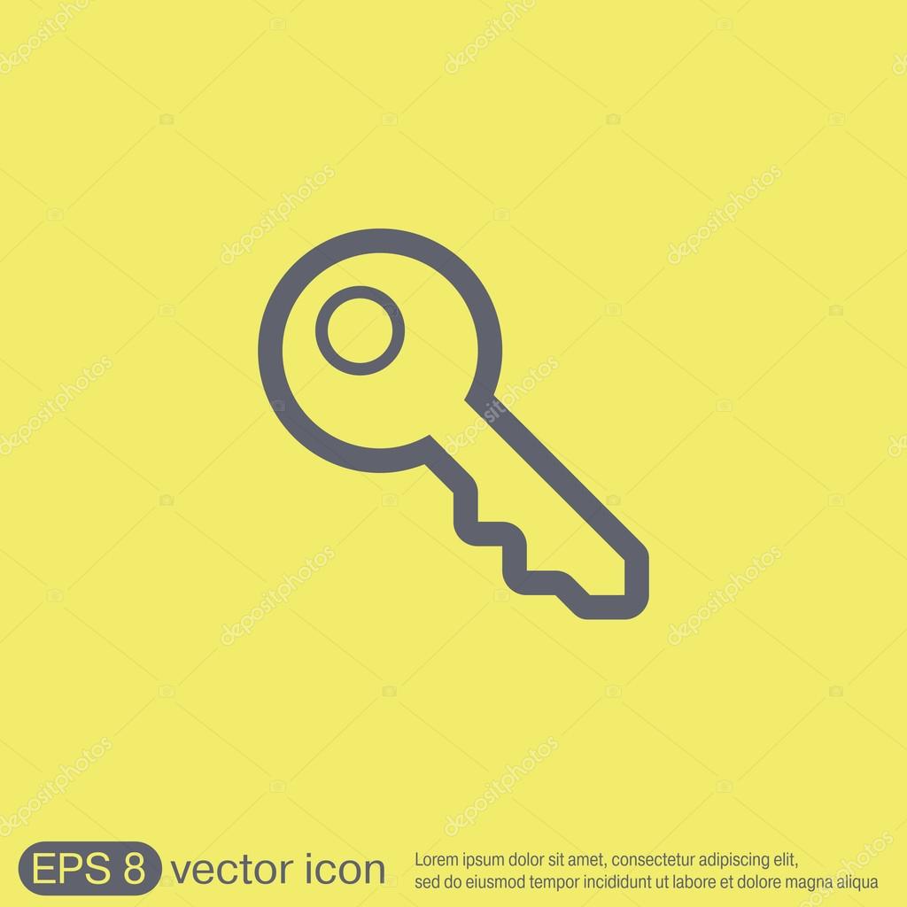 Key symbol icon Stock Vector by ©Little_cuckoo 66263187