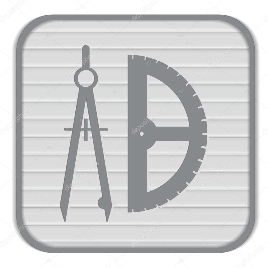 Compass and protractor. Education sign. Stock Vector by ©Little_cuckoo ...