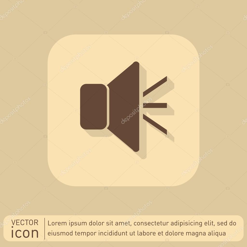 Loudspeaker sign. Volume on icon Stock Vector Image by ©Little_cuckoo ...