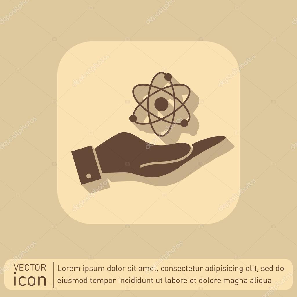 Hand holding atom icon Stock Vector Image by ©Little_cuckoo #69521657