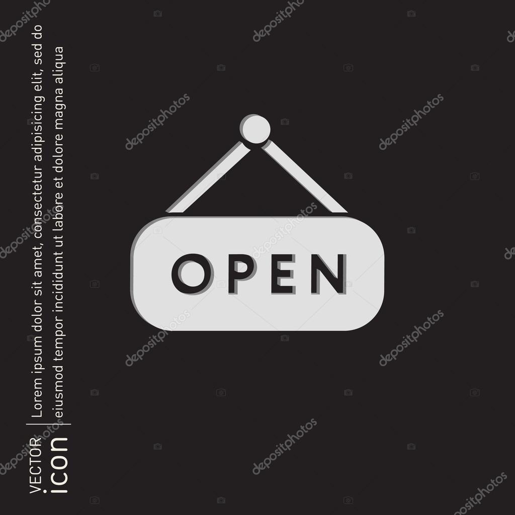 Open label sign. Stock Vector by ©Little_cuckoo 70069911