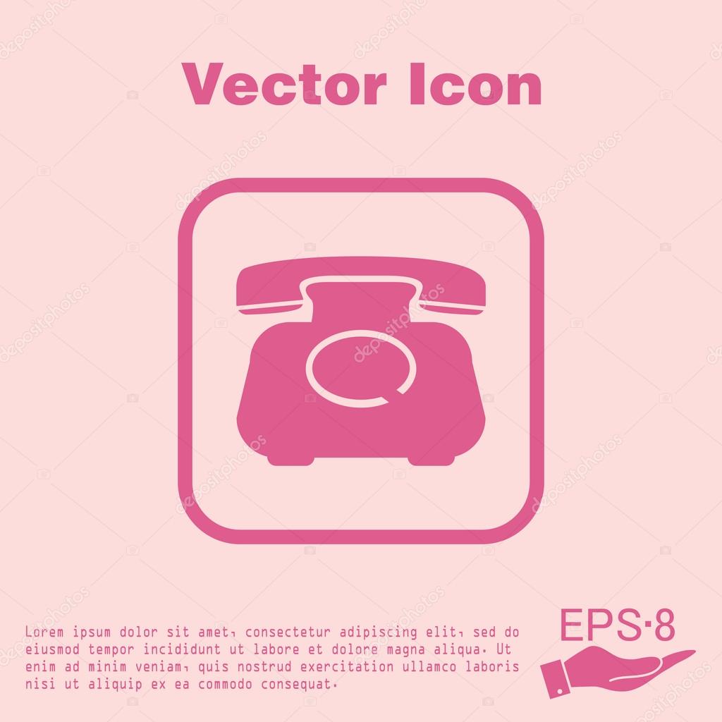 Clásico icono del teléfono retro Vector de stock por ©Little_cuckoo ...
