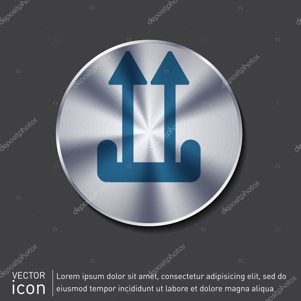Fragile symbol, arrows up icon Stock Vector by ©Little_cuckoo 71778413