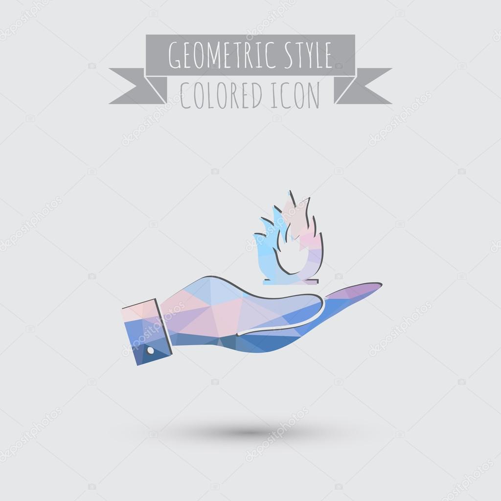 Señal de mano sosteniendo fuego . Vector de stock #72384991 de ©Little ...