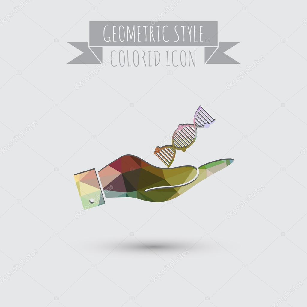 Hand holding DNA icon Stock Vector by ©Little_cuckoo 72385281