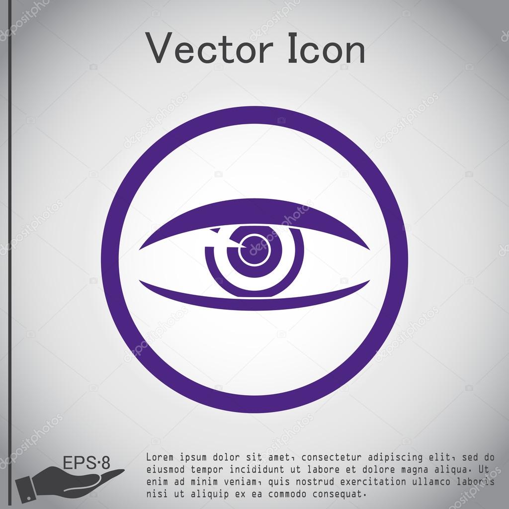 Eye, sight icon Stock Vector by ©Little_cuckoo 72386353