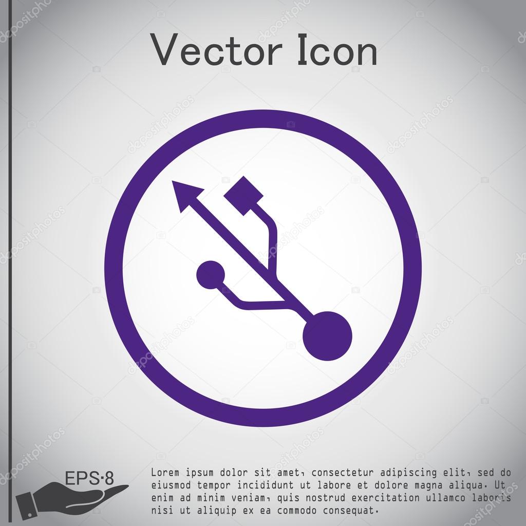 USB symbol, computer sign Stock Vector by ©Little_cuckoo 72386641