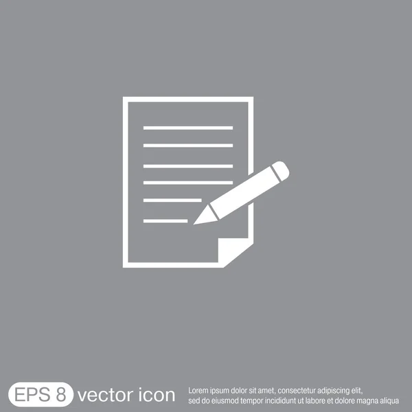 Blatt Papier mit Stift Stock-Vektorgrafik von ©Little_cuckoo 83586790