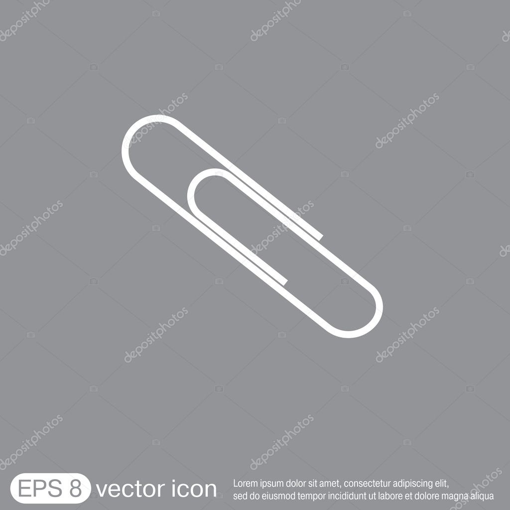 Paper clip icon, a symbol of office Stock Vector by ©Little_cuckoo 72855499