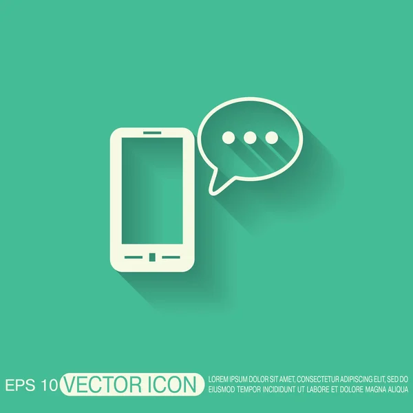Smartphone with cloud of speaking dialogue — Stock Vector © Little ...