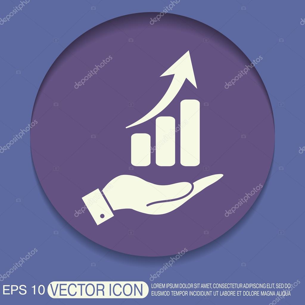 Hand holding chart diagram figure. Stock Vector Image by ©Little_cuckoo ...