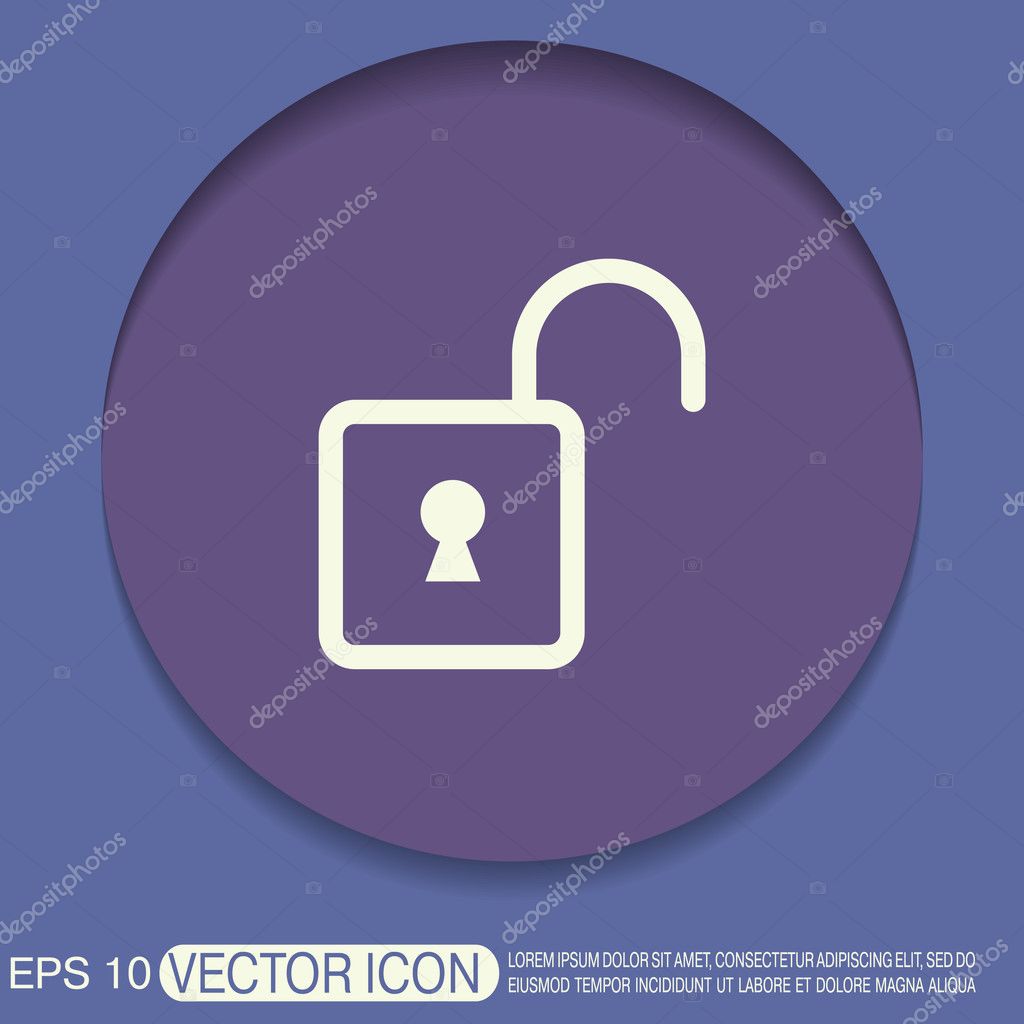 Padlock symbol icon Stock Vector by ©Little_cuckoo 74347019