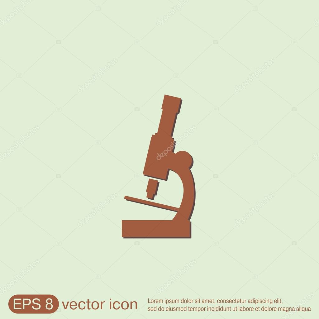 Signe de microscope. icône symbole Vecteur par ©Little_cuckoo 74348683