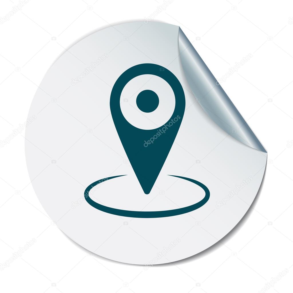 Pin location on the map Stock Vector Image by ©Little_cuckoo #74934511