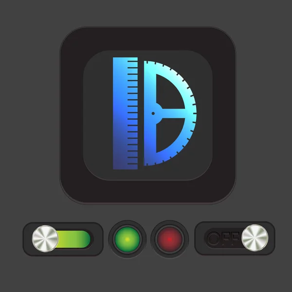 Ruler and protractor, characters geometry. Stock Vector by ©Little ...