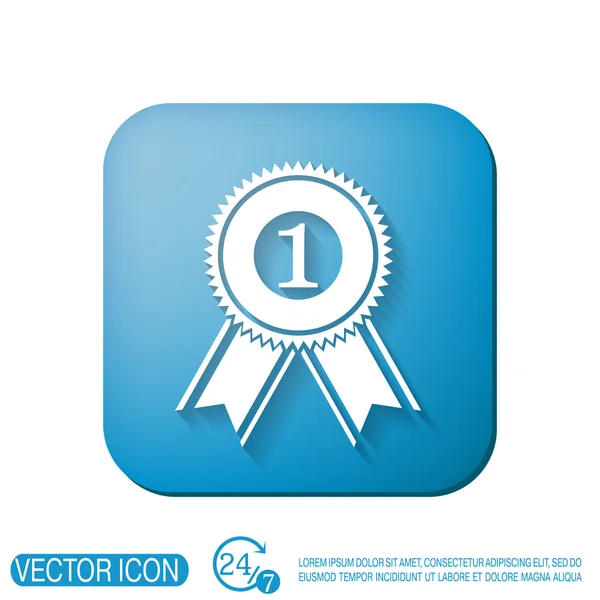 First place ribbon rosette icon. Stock Vector by ©Little_cuckoo 82394930