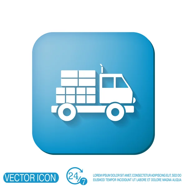 Truck logistic icon Stock Vector by ©Little_cuckoo 91974768