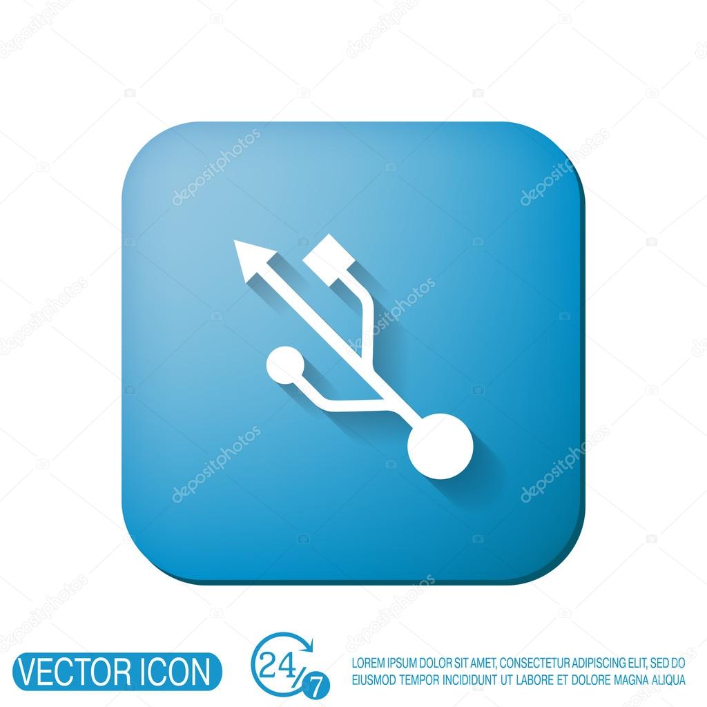Símbolo USB, signo de ordenador Vector de stock por ©Little_cuckoo 76524903
