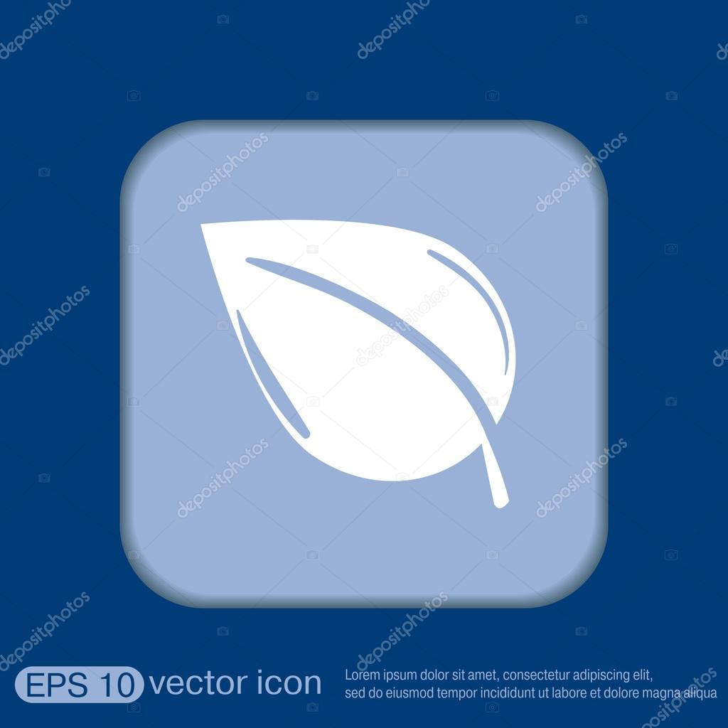 Leaf sign. nature icon Stock Vector by ©Little_cuckoo 77494724