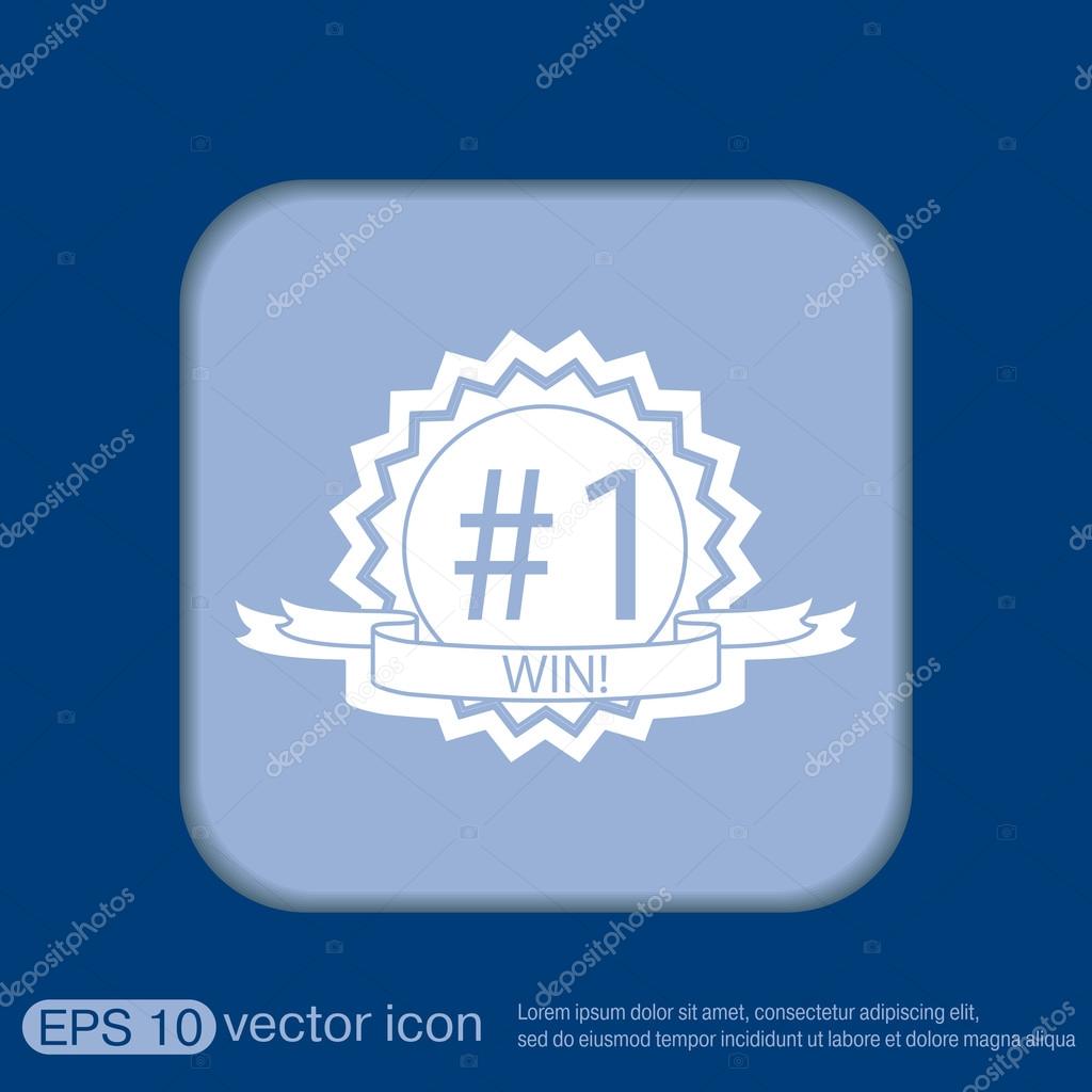First place ribbon rosette icon Stock Vector by ©Little_cuckoo 77495268