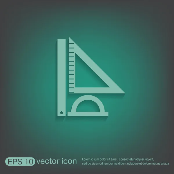 Ruler, protractor, triangle — Stock Vector © Little_cuckoo #80643310