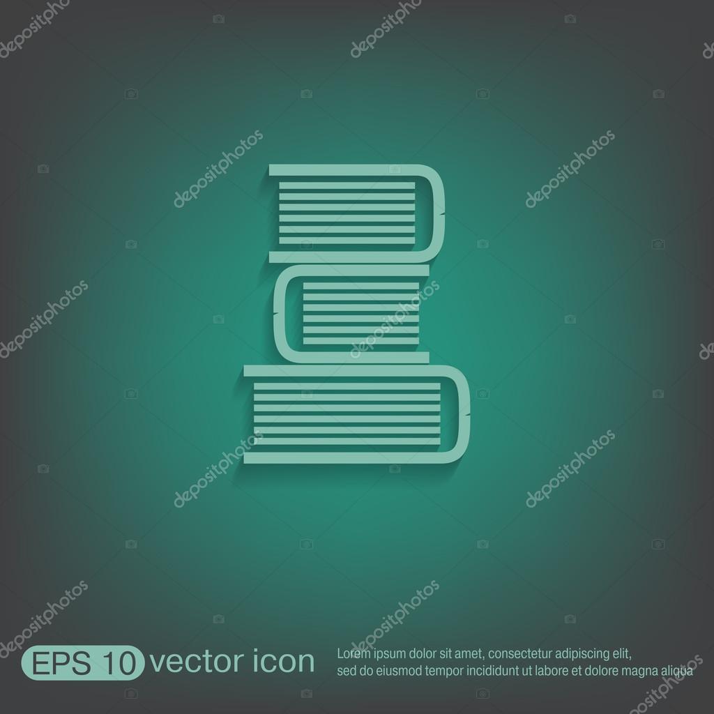 Books tower icon. Stock Vector by ©Little_cuckoo 78067802