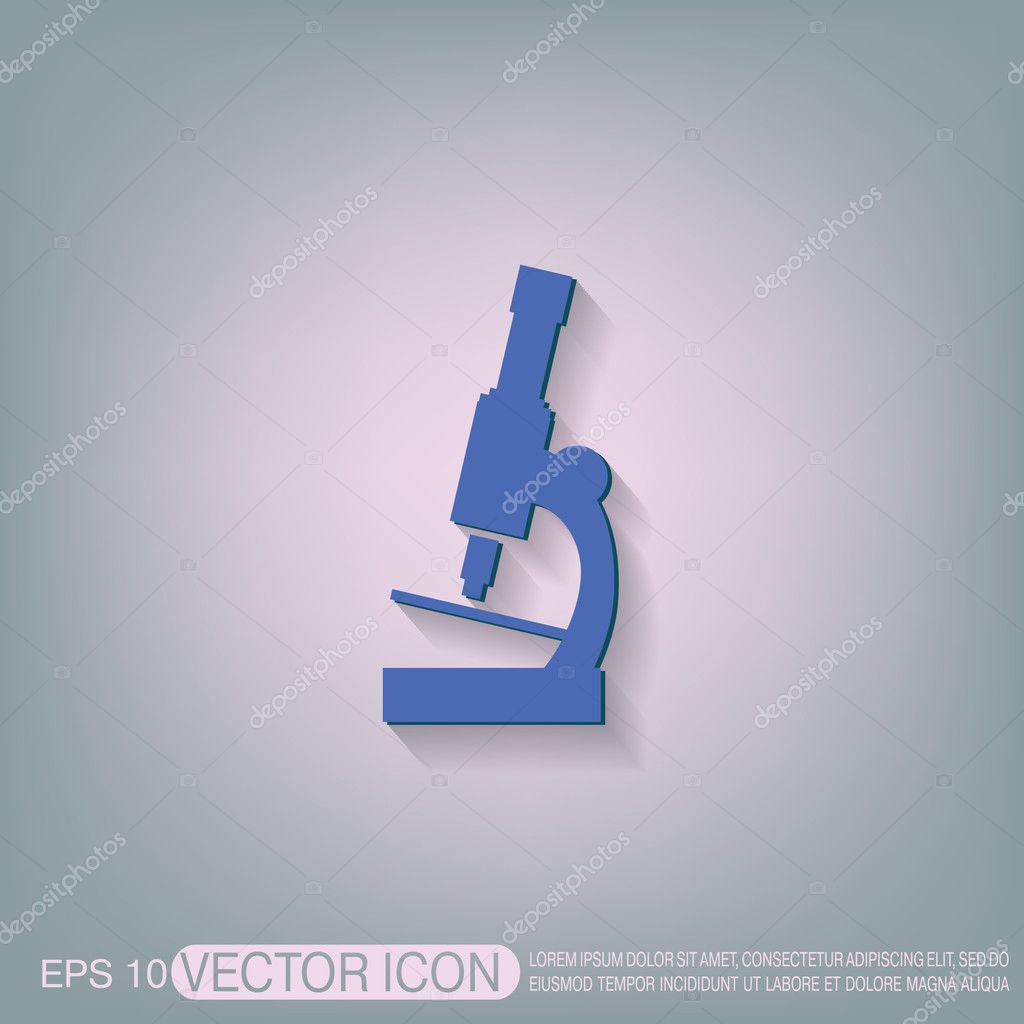 Signo del microscopio. icono de símbolo Vector de stock por ©Little ...