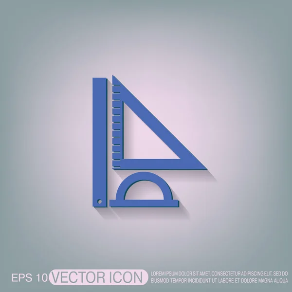 Ruler, protractor, triangle — Stock Vector © Little_cuckoo #80643310