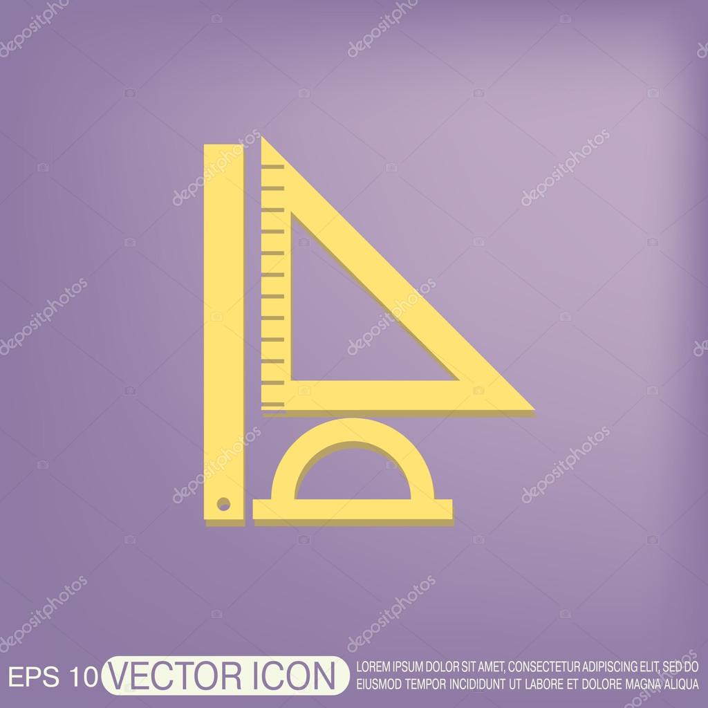Ruler, protractor, triangle Stock Vector by ©Little_cuckoo 78561552