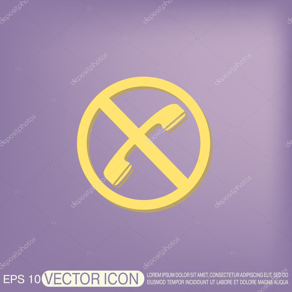 Forbidden to use phone. Stock Vector Image by ©Little_cuckoo #78563492