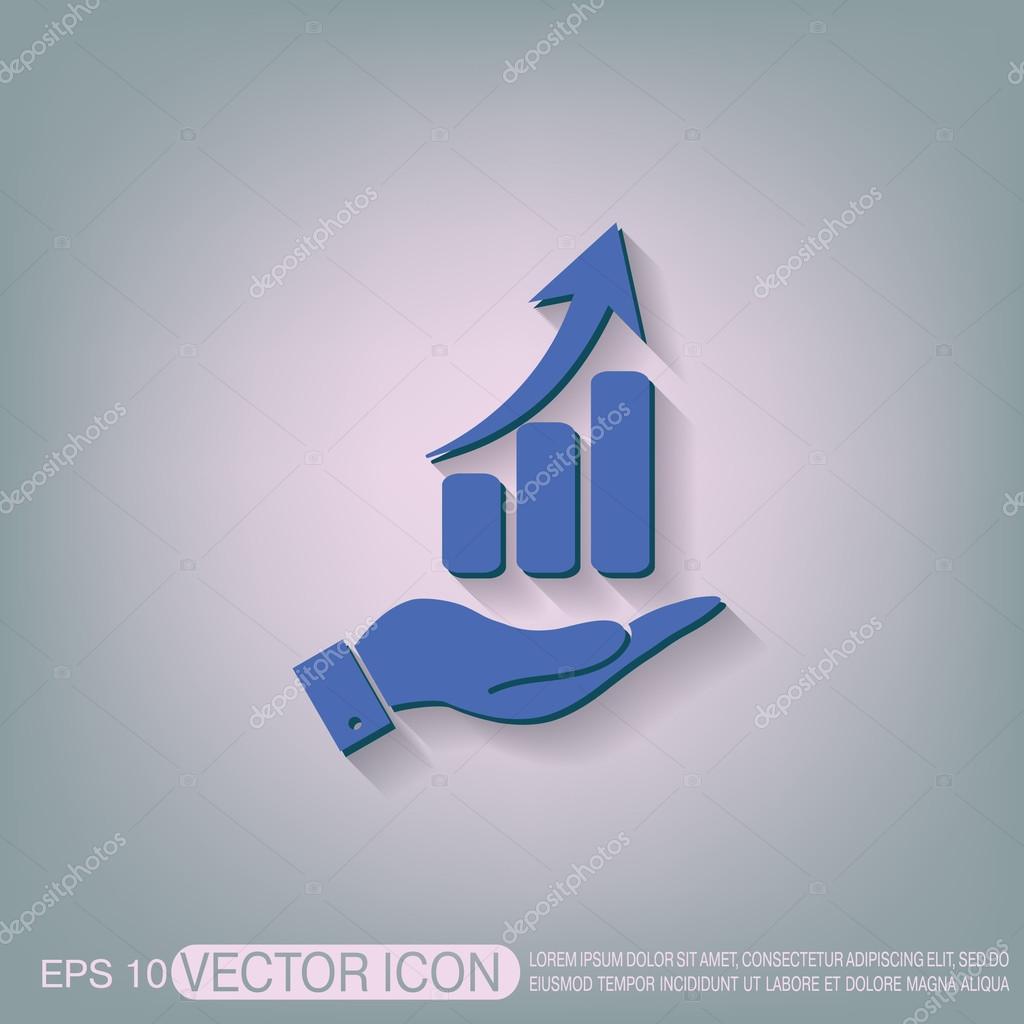 Hand holding chart diagram figure. Stock Vector by ©Little_cuckoo 78564744