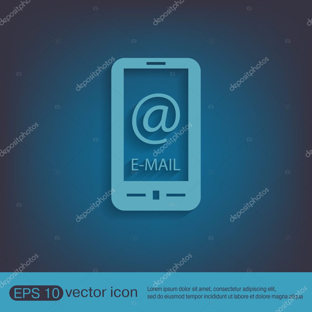 Smartphone with symbol mail Stock Vector by ©Little_cuckoo 78564806