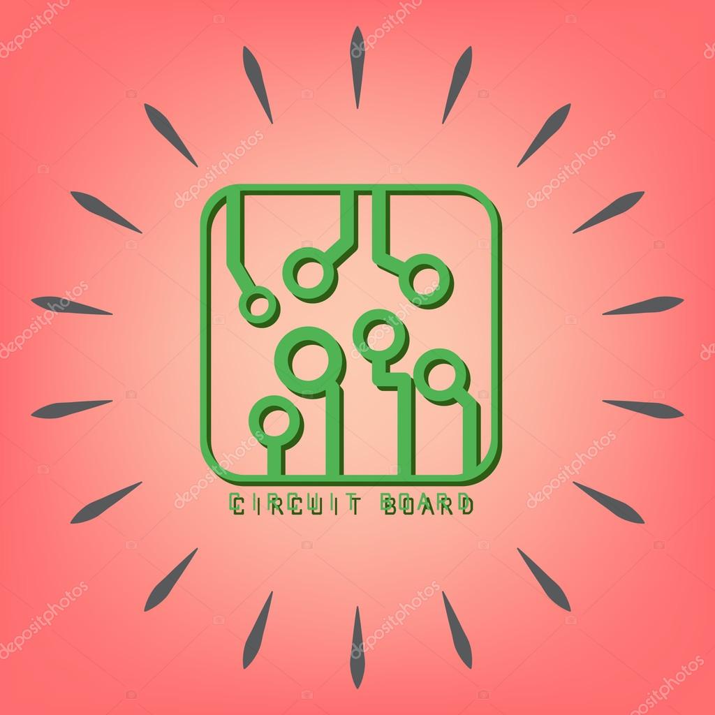 Circuit board sign icon Stock Vector by ©Little_cuckoo 79803348