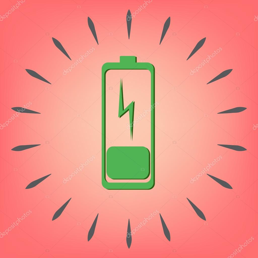 Discharged battery icon Stock Vector by ©Little_cuckoo 79823342