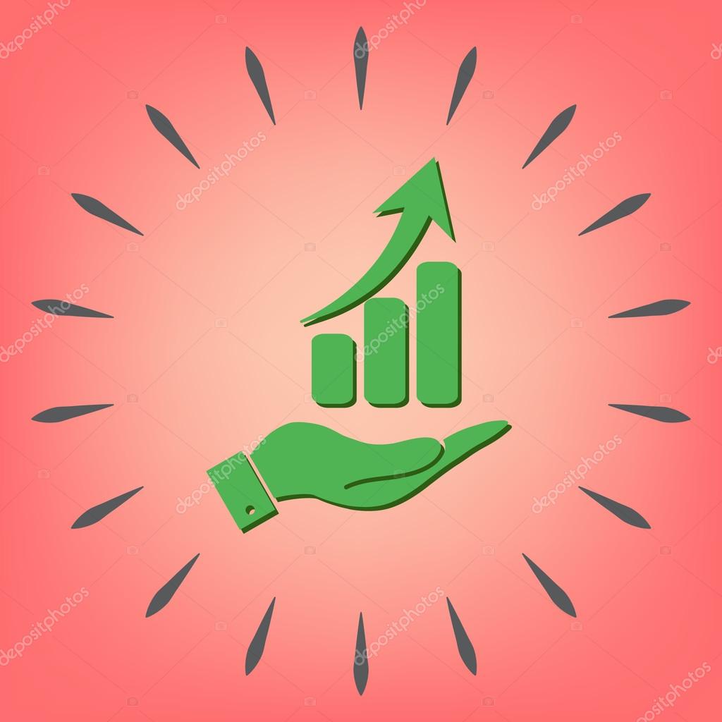 Hand holding chart diagram figure. Stock Vector by ©Little_cuckoo 79991070