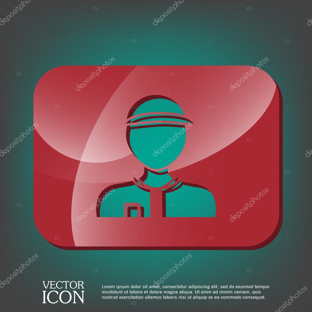 Man wearing a cap. worker or employee Stock Illustration by ©Little ...