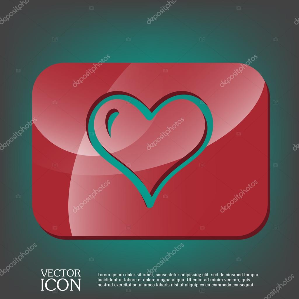 Icono símbolo del corazón Vector de stock por ©Little_cuckoo 80643182