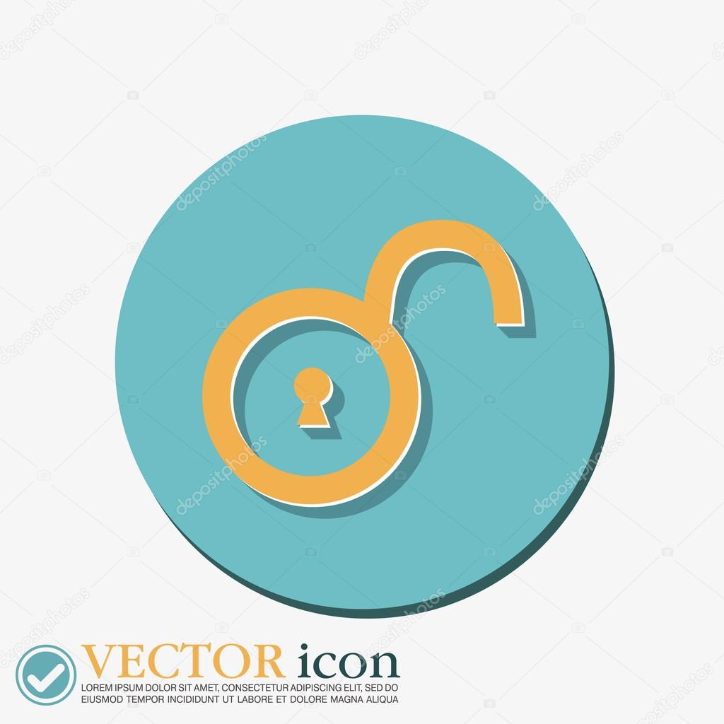 Padlock symbol icon Stock Vector by ©Little_cuckoo 81471762