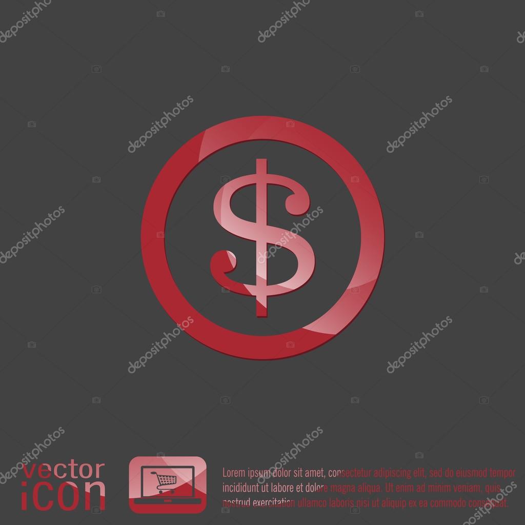 Dollar coin. symbol Stock Vector by ©Little_cuckoo 81472724