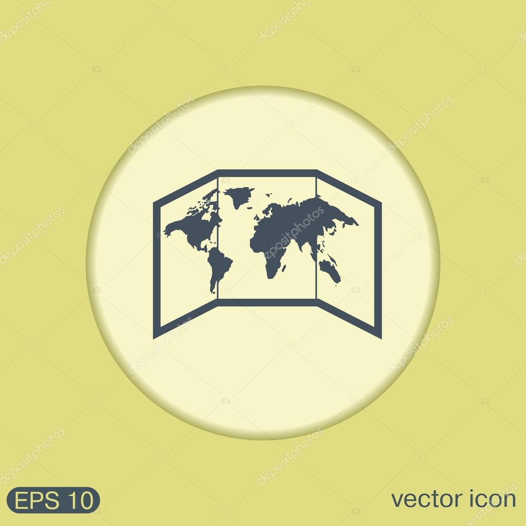 Ícone mundo mapa-países Vetor de ©Little_cuckoo 81472776