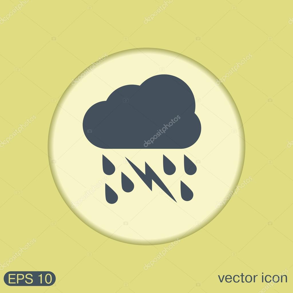 Cloud rain lightning sign Stock Vector by ©Little_cuckoo 81472900 Cloud rain lightning sign Stock Vector by ©Little_cuckoo 81472900
