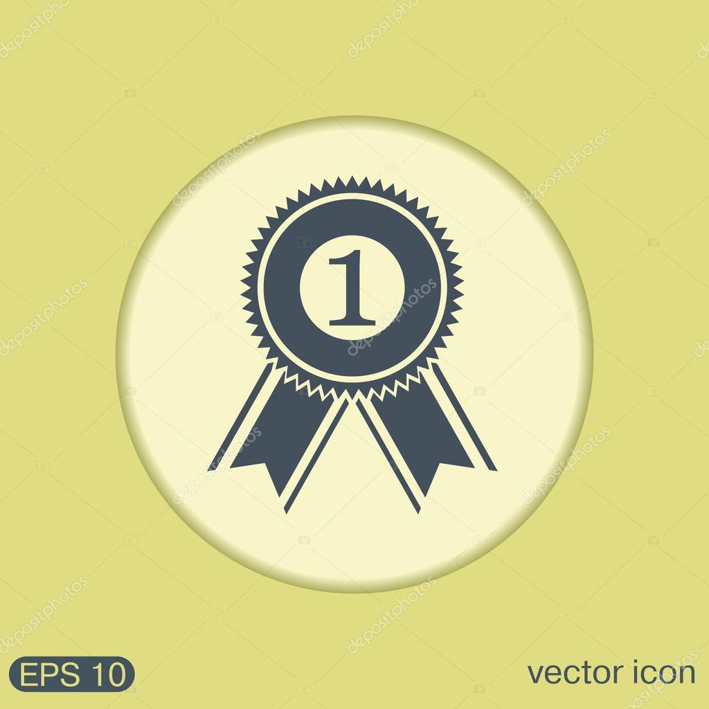 Primer lugar cinta roseta icono . Vector de stock #81474116 de ©Little ...